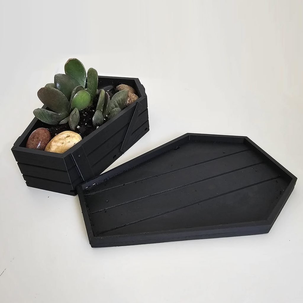 Halloween Decor Coffin – Planter Pots With Drainage – Home Decor ...